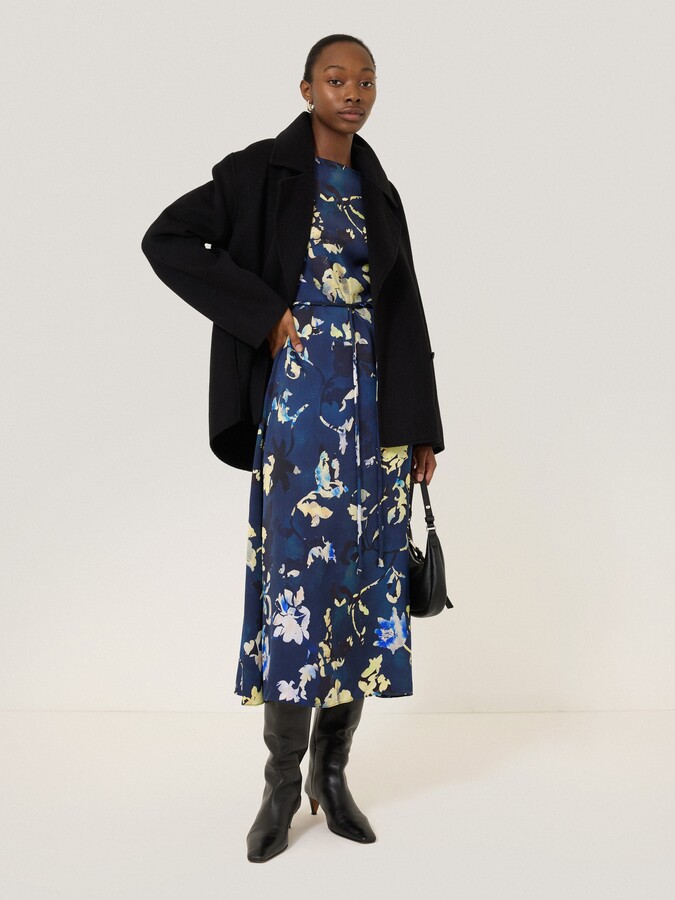 JigsawJigsaw Hidden Floral Satin Dress - ShopStyle