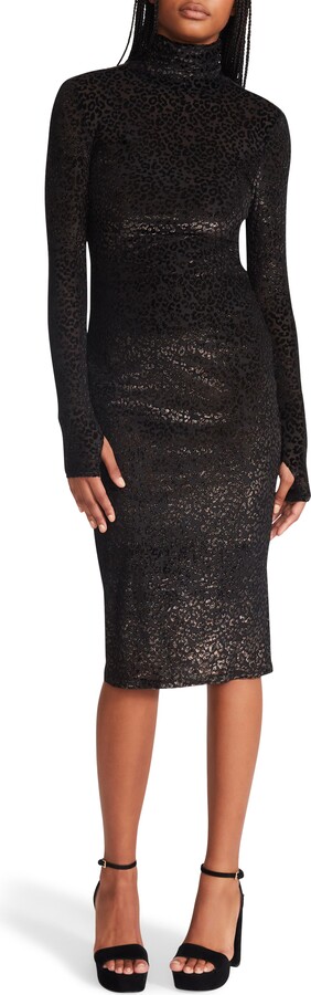 Steve Madden Vivienne Long Sleeve Mesh Midi Dress - ShopStyle