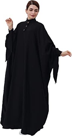 Suncolour Womens Muslim One-Piece Dress Islamic Dubai Maxi Dress Middle ...