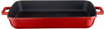 LAVA CAST IRON Lava Enameled Cast Iron Rectangular Roasting Pan 16 inch ...
