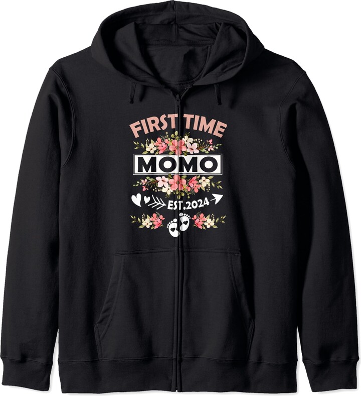 Promote To Momo Mom 2024 MOM-LQ Momo Mom Shirt - Momo Mom 2024 Zip Hoodie - ShopStyle