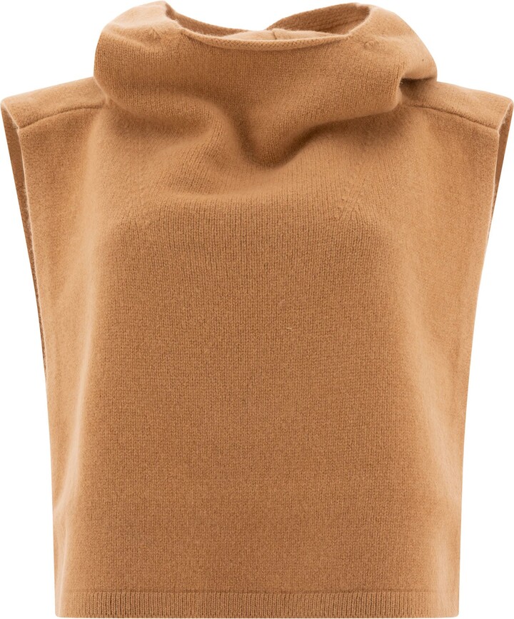 Totême Hooded Bib In Wool And Cashmere Knitwear - ShopStyle Sweaters