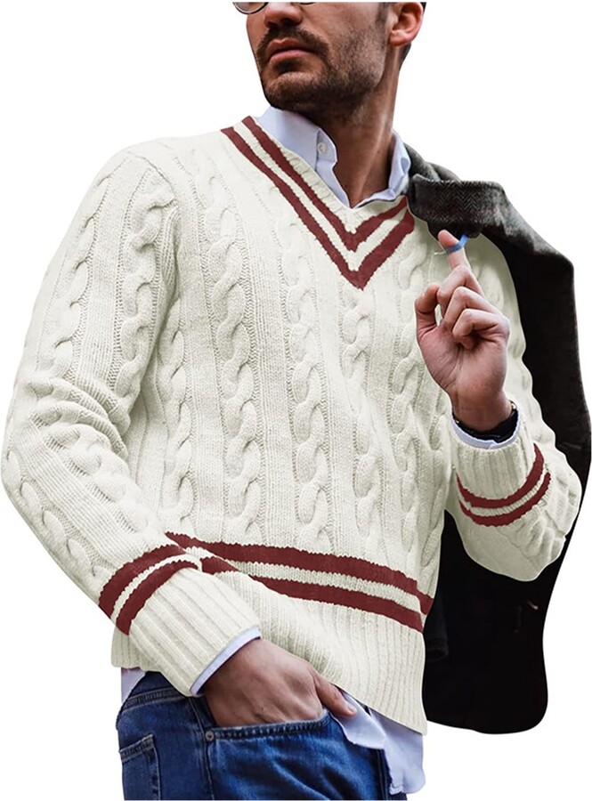 Dawwoti Pullover Sweater for Men - ShopStyle Crewneck Knitwear