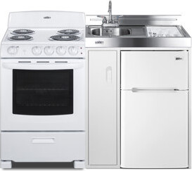Summit Appliance 54" Wide All-In-One Kitchenette With Electric Coil ...