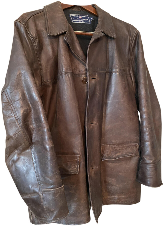 Ralph Lauren Brown Leather Coats - ShopStyle