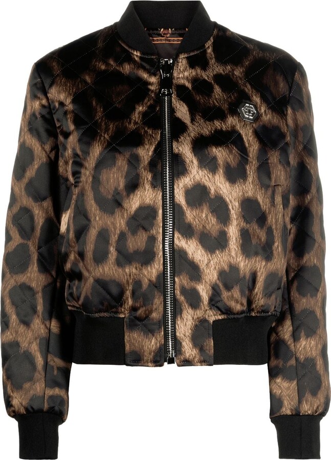 Philipp Plein Leopard-Print Reversible Bomber Jacket - ShopStyle