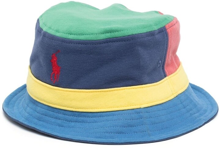 Polo Ralph Lauren Polo Pony colour-block bucket hat - ShopStyle