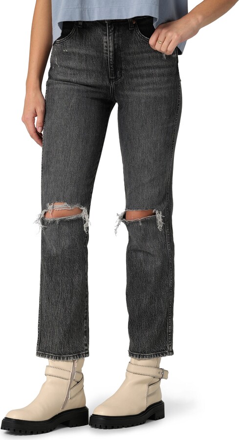 Wrangler Wild West 603 Ripped High Waist Ankle Straight Leg Jeans ...
