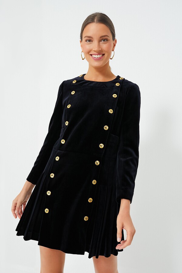 Tuckernuck Navy Velvet Whitney Dress - ShopStyle