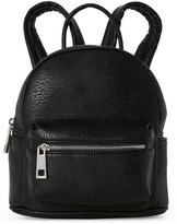 Street Level Black Faux Leather Mini Backpack - ShopStyle
