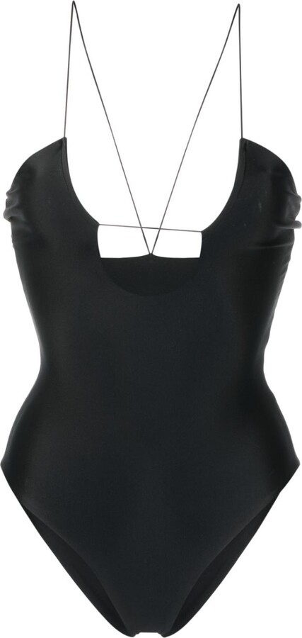 JADE SWIM Cut-Out Round-Neck Swimsuit - ShopStyle