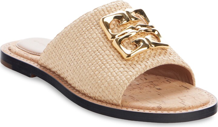 Givenchy Liquid 4G Logo Raffia Slide Sandal - ShopStyle