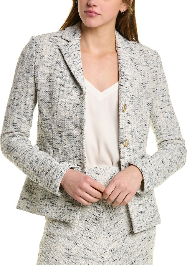 St. John Boucle Tweed Jacket - ShopStyle Blazers