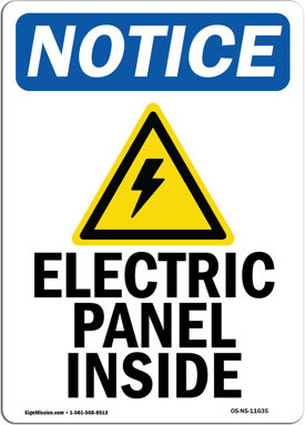 SignMission Electric Panel Inside Sign with Symbol - ShopStyle Desks