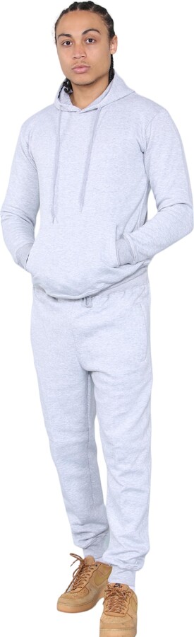 GW CLASSY OUTFIT Men Tracksuit Plain Fleece Hoodie Jogging Bottom ...