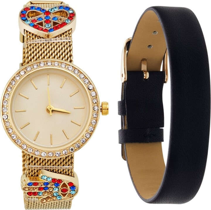 Jessica Carlyle Jessica Carlye Women's Quartz Movement Gold-Tone Mesh ...