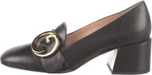 Gucci Interlocking G Logo Leather Pumps - ShopStyle