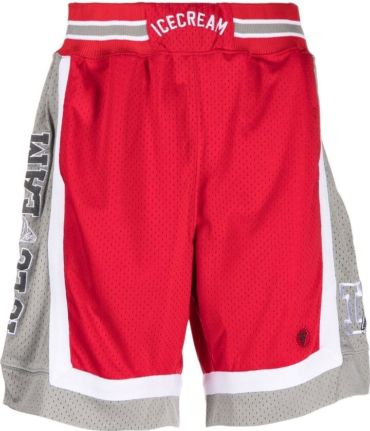 ICECREAM Embroidered Mesh-Panel Shorts - ShopStyle