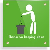 Etsy Keep Clean Sign, Trash Bin Glass Recycling Garbage Door Plaque ...