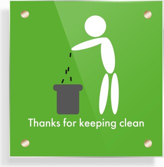 Etsy Keep Clean Sign, Trash Bin Glass Recycling Garbage Door Plaque ...