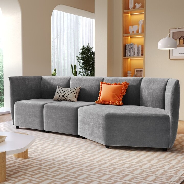 Sunmory Sectional Sofa, Adjustable Back Sofa Set, May Free Combination ...