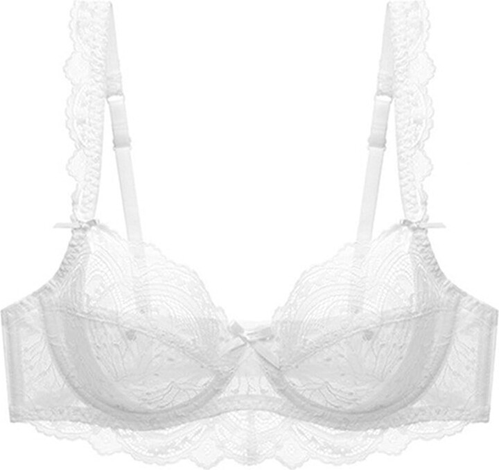 Sencylife Women's Sexy Lace Soft Cup Bra Transparent See Through ...