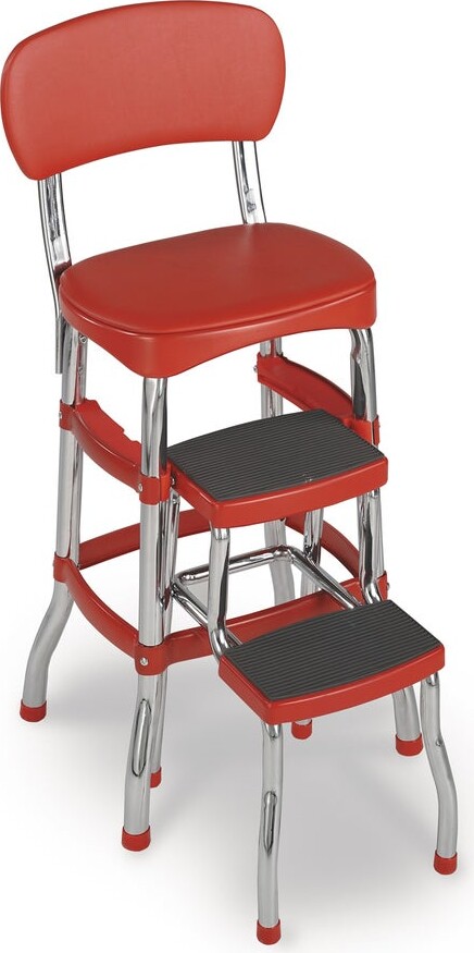 Cosco Stylaire Retro Chair plus 2-Step Step Stool w/ Pull-Out Steps ...