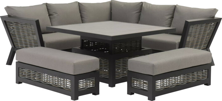 Bramblecrest Tuscan 8-Seater Square Corner Garden Sofa & Lounge Set ...