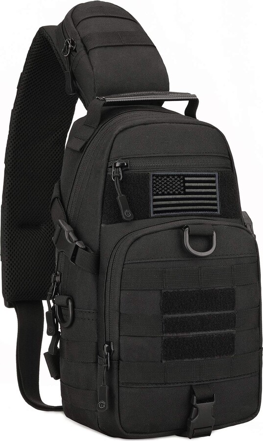 Protector Plus Tactical Sling Bag Military MOLLE Crossbody Packs Chest ...