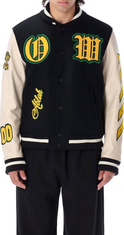 Off-White Graphics Varsity Jacket - ShopStyle