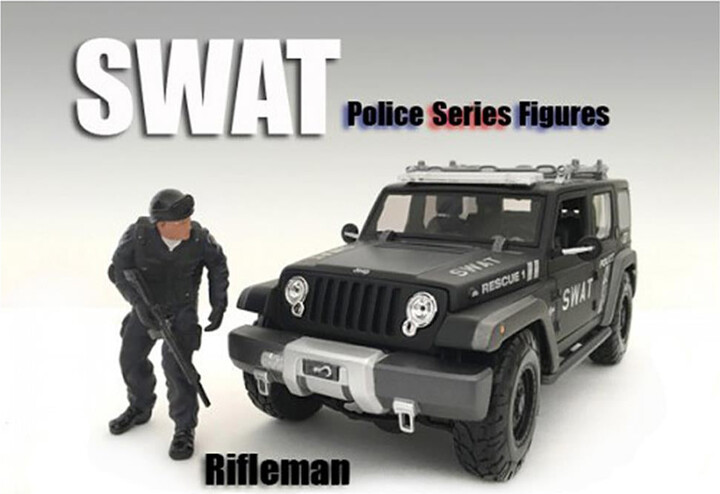American Diorama 1 by 24 Scale SWAT Team Rifleman Figure for Models ...