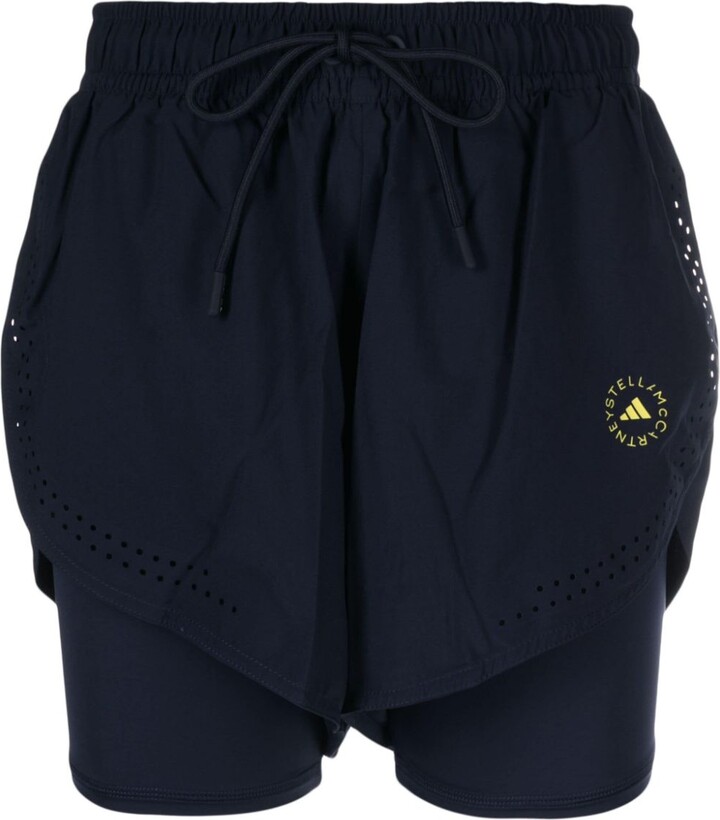 adidas by Stella McCartney Black TruePurpose Layered Running Shorts ...