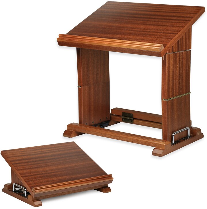 Book Stand Table Top Mahogany Sit Or Stand Foldable Stands up to 18 ...