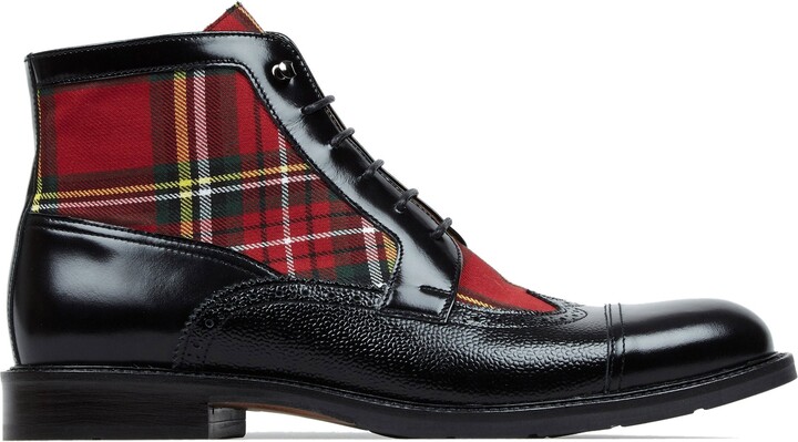 Embassy London USA - Charles - Red Tartan - Men's Ankle Boots - ShopStyle