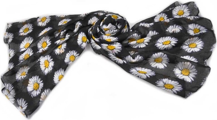 Fat-catz-copy-catz Soft Daisy Sun flowers floral Ladies Long Scarf ...