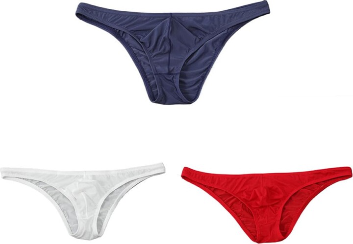 Montecarduo Men'S Briefs - 3Pcs Mens Solid Color Slip Briefs Ultra-Thin ...