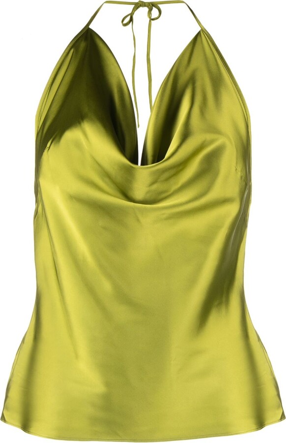Del Core Cowl-Neck Satin Top - ShopStyle