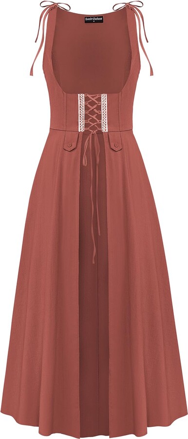 SCARLET DARKNESS Ladies Irish Over Dress for Women Vintage Renaissance ...