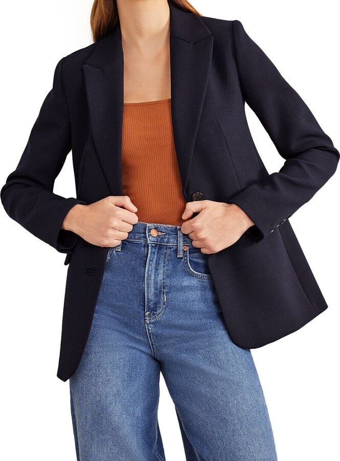 Boden The Brighton Twill Wool-Blend Blazer - ShopStyle