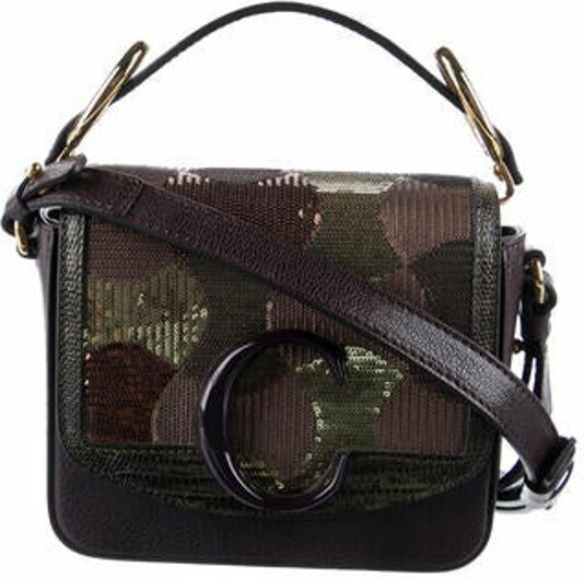 Chloé C Logo Sequin Leather Mini Crossbody Bag - ShopStyle