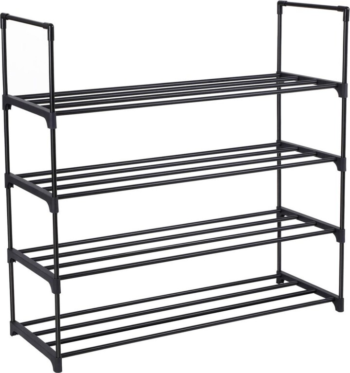 Slickblue 4-Tier Shoe Rack Shoe Tower Shelf Storage Organizer Cabinet ...