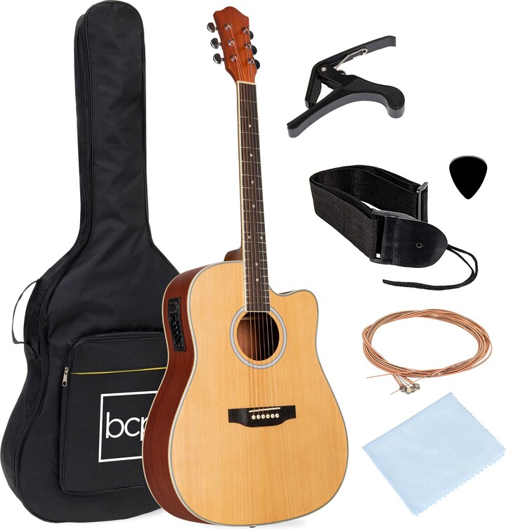 Best Choice Products Beginner Acoustic Electric Guitar Starter Set 41in ...