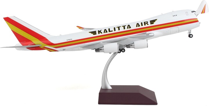 Boeing 747-400F Commercial Aircraft "Kalitta Air" White with Stripes ...
