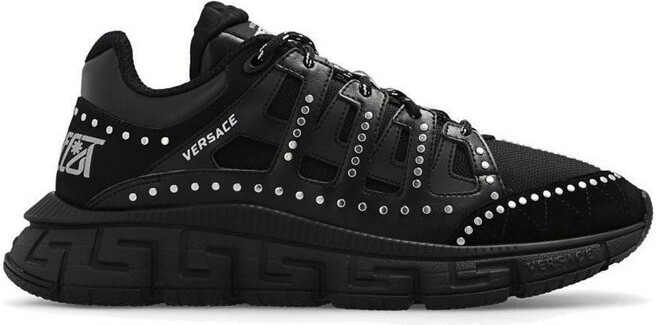 Versace La Greca Lace-Up Sneakers - ShopStyle