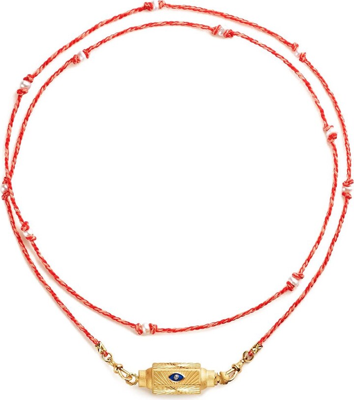 Marie Lichtenberg Evil Eye Gold Locket Necklace - ShopStyle