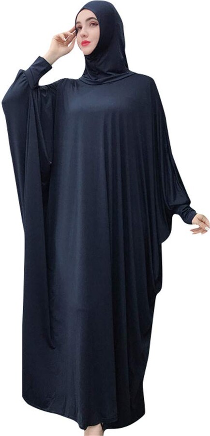 MODSGUE Abaya Muslim Women's Muslim Travel Bathrobe Embroidered Gown ...