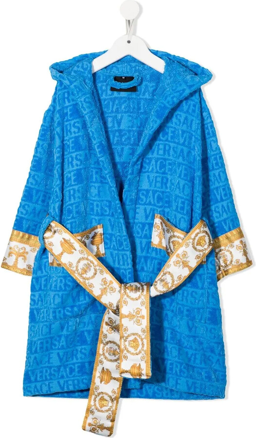 Versace Children Medusa logo-print hooded robe - ShopStyle