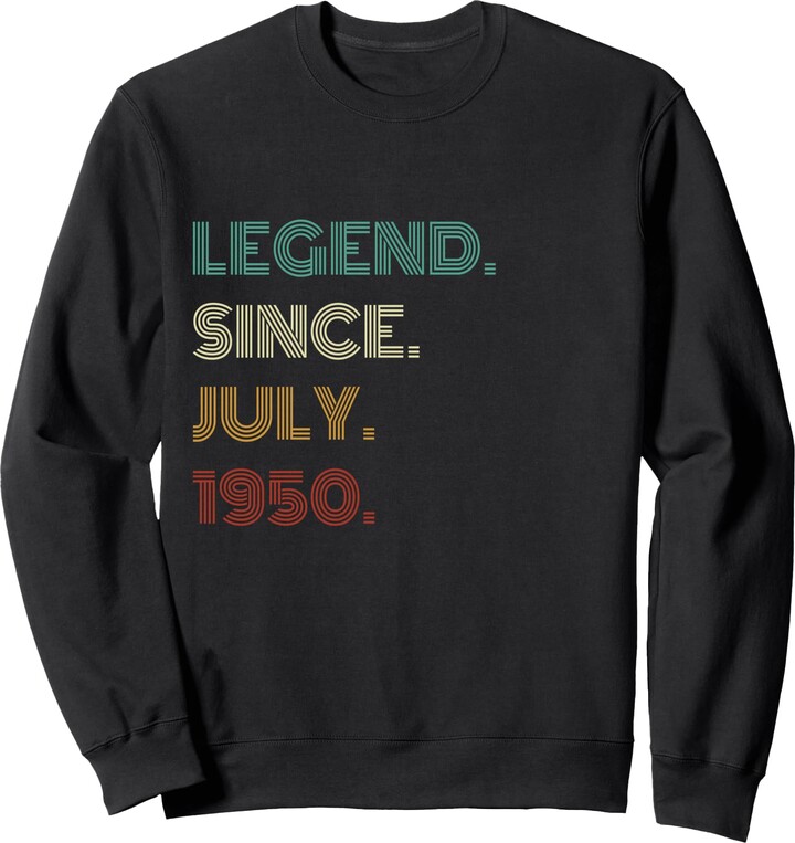 Retro Birthday Smart Store 75 Years Old Legend Since July 1950 75th Birthday Sweatshirt ...