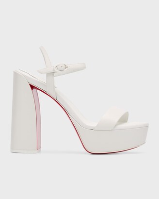 Christian Louboutin Leather Platform Sandals - ShopStyle