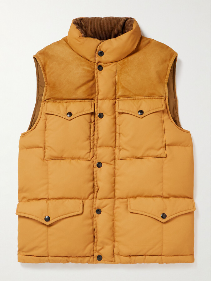 Ralph Lauren RRL Jacobson Suede-Trimmed Nylon Gilet - ShopStyle Vests